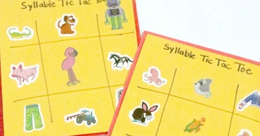 Counting Syllables Tic Tac Toe Game | School Time Snippets