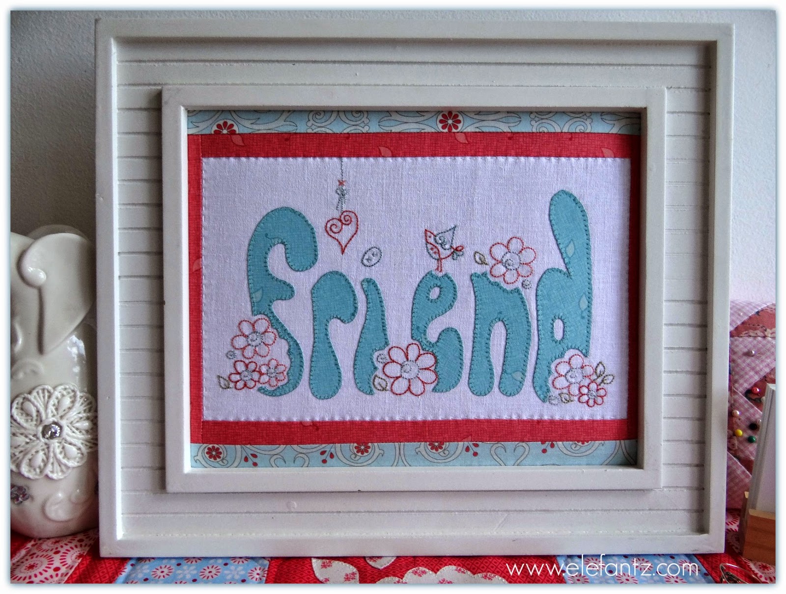 Jenny of ELEFANTZ: Stitchery framing tutorial & 2nd Rosedaisy project...