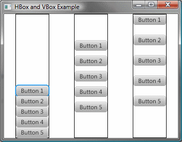 Just my 2 cents about Java: JavaFX 2.0 Layout Panes - HBox and VBox