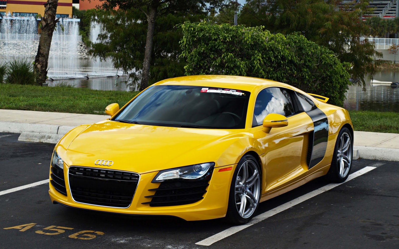 Yellow Audi R8 wallpaper ~ The Wallpaper Database