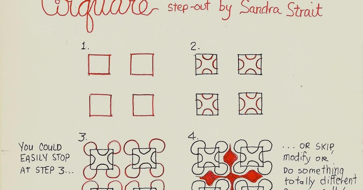 New Tangle Pattern Cirquare #Zentangle #TanglePatterns #Rhodiarama