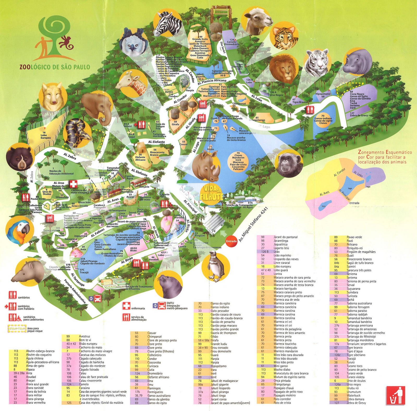 Sao Paulo Zoo Map