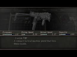 Weapon's on Resident Evil 4: Brugger & Thomet MP-9 (Custom TMP)