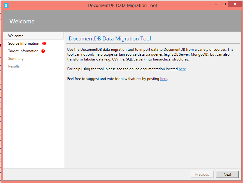 HodentekMSSS: Migarting from SQL to JSON using DocumentDB migration tool