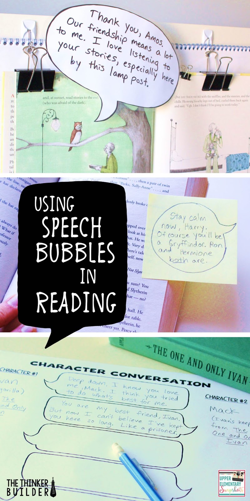 Using Speech Bubbles in Reading | Upper Elementary Snapshots