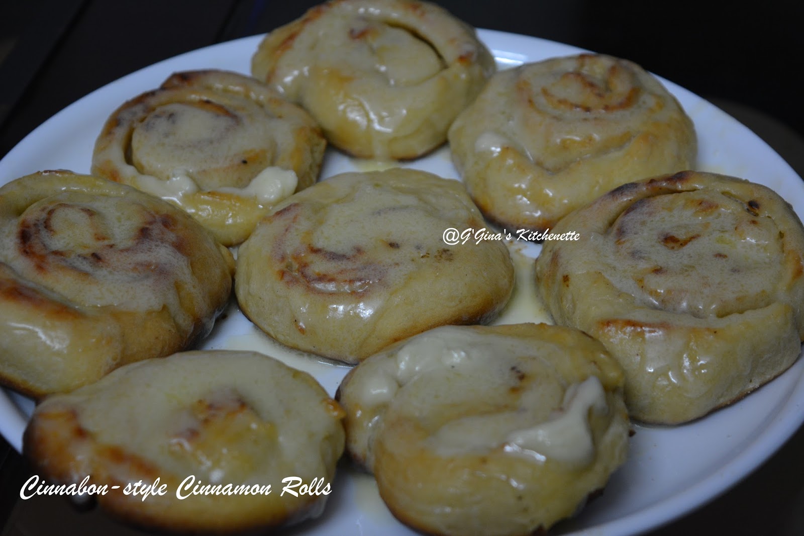 G'Gina's Kitchenette: Cinnabon-style Cinnamon Rolls - Mummy's First ...