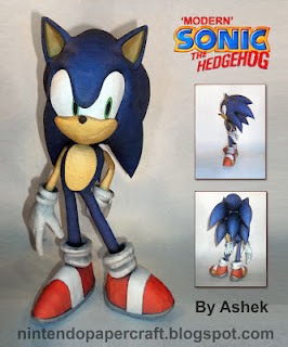 Modern Sonic Papercraft | Papercraft Paradise | PaperCrafts | Paper ...