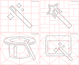 Four grid: Free printable Magic grid line drawing worksheet/activity ...