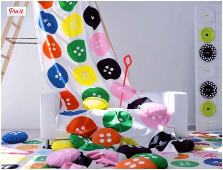 Sew Ruthie Style: Button themed Rug and Fabric