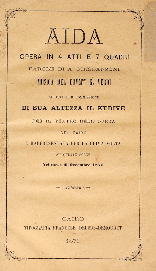 égyptophile: Décembre 1871 : Aïda arrive enfin au Caire