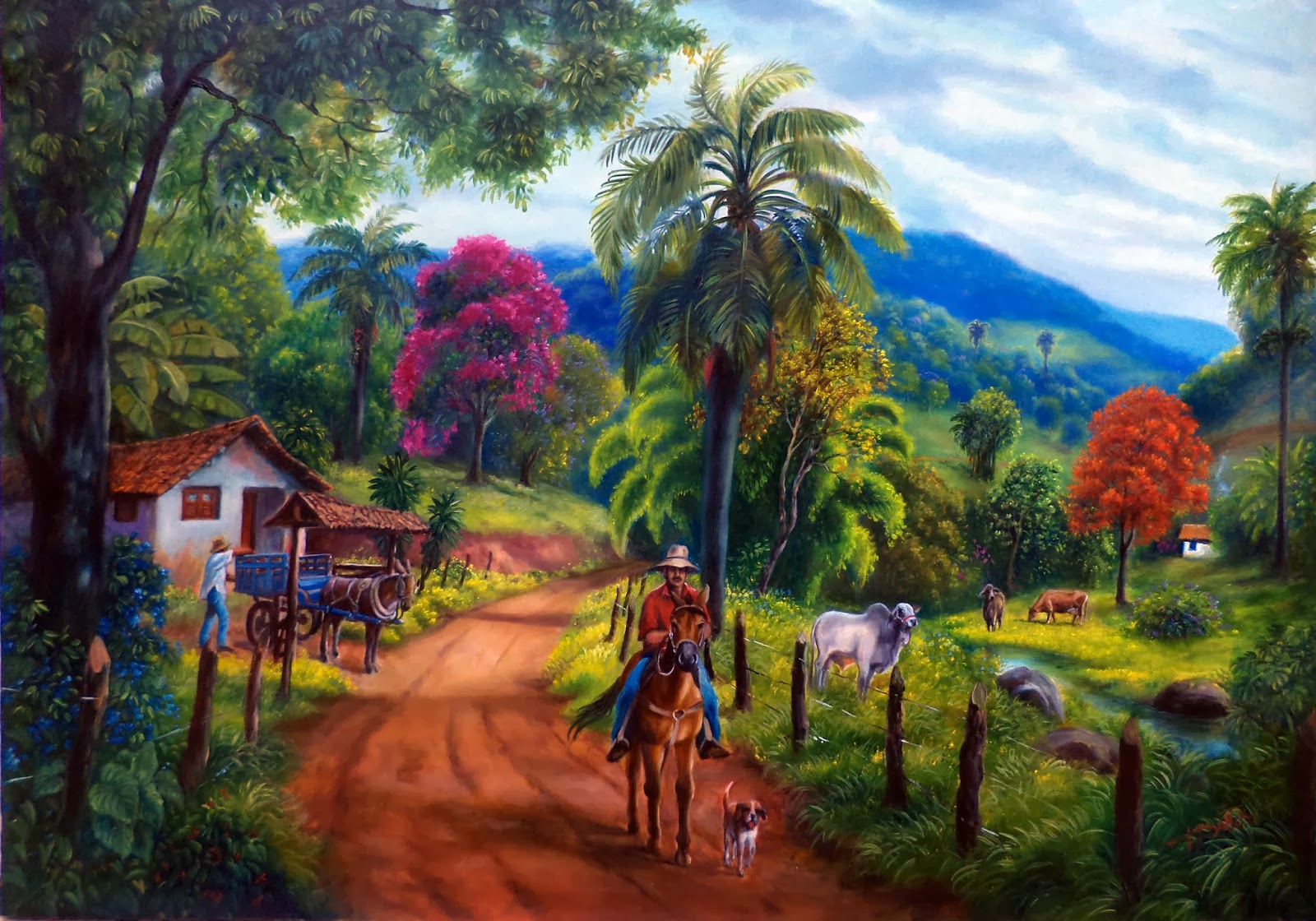 Quadro De Paisagem Rural - LIBRAIN