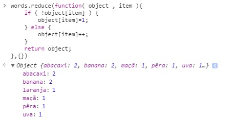 NodeJS / Javascript - Como utilizar o método .reduce() para contar itens de uma array