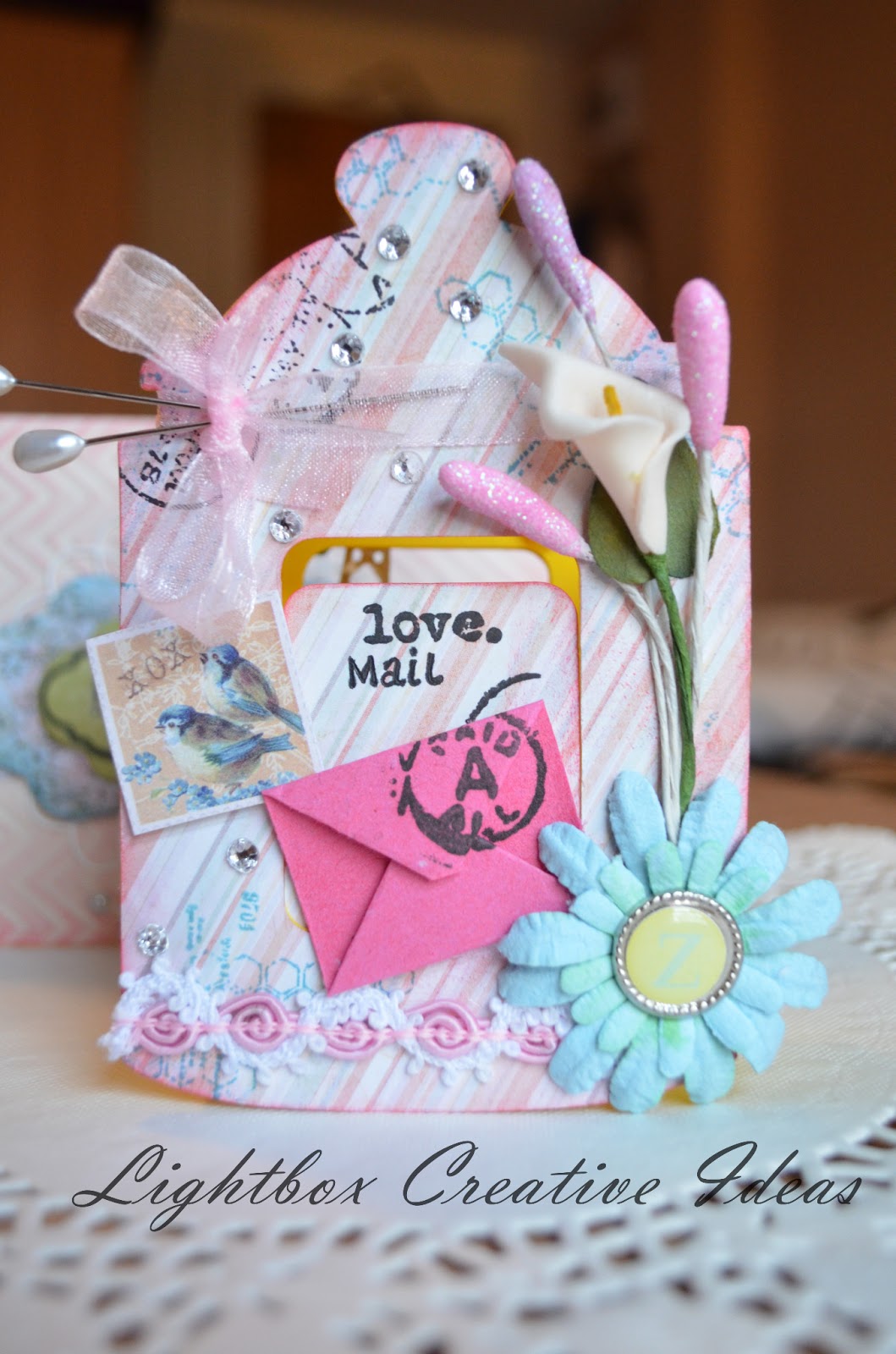 Lightbox creative Ideas: Shabby chic Love treat box with a card.
