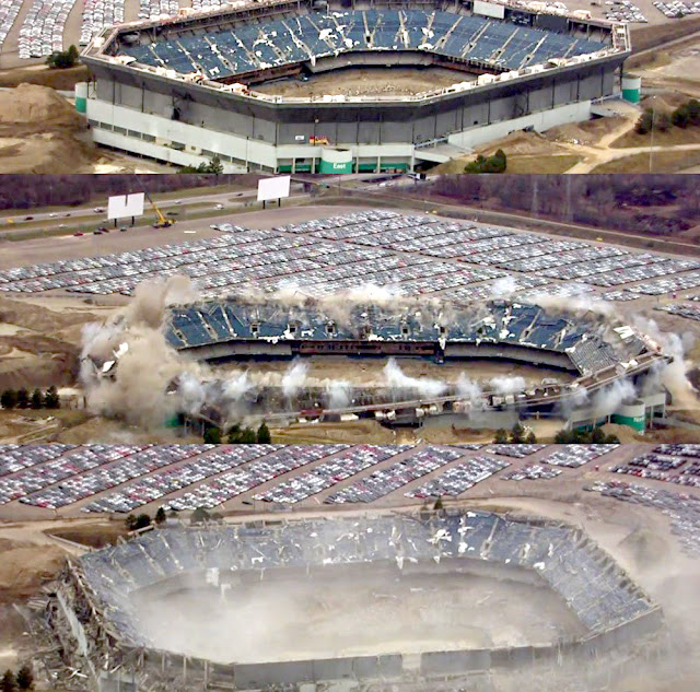 RETRO KIMMER'S BLOG: PONTIAC SILVERDOME DEMOLISHED ON 2ND ATTEMPT