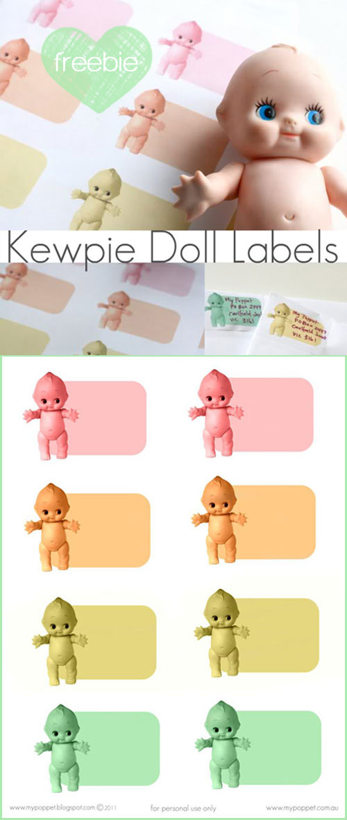 Studio ToutPetit: Freebie Fridays * Kewpie Doll Labels