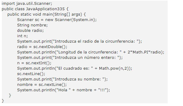 Java y netbeans : Tema 6: entrada y salida de datos por consola