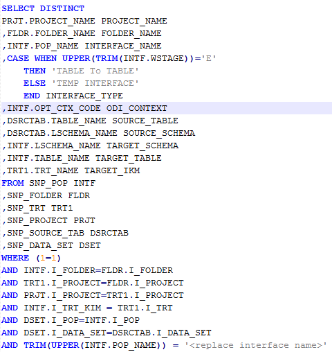 Something More....: ODI Series - Digging into ODI repository