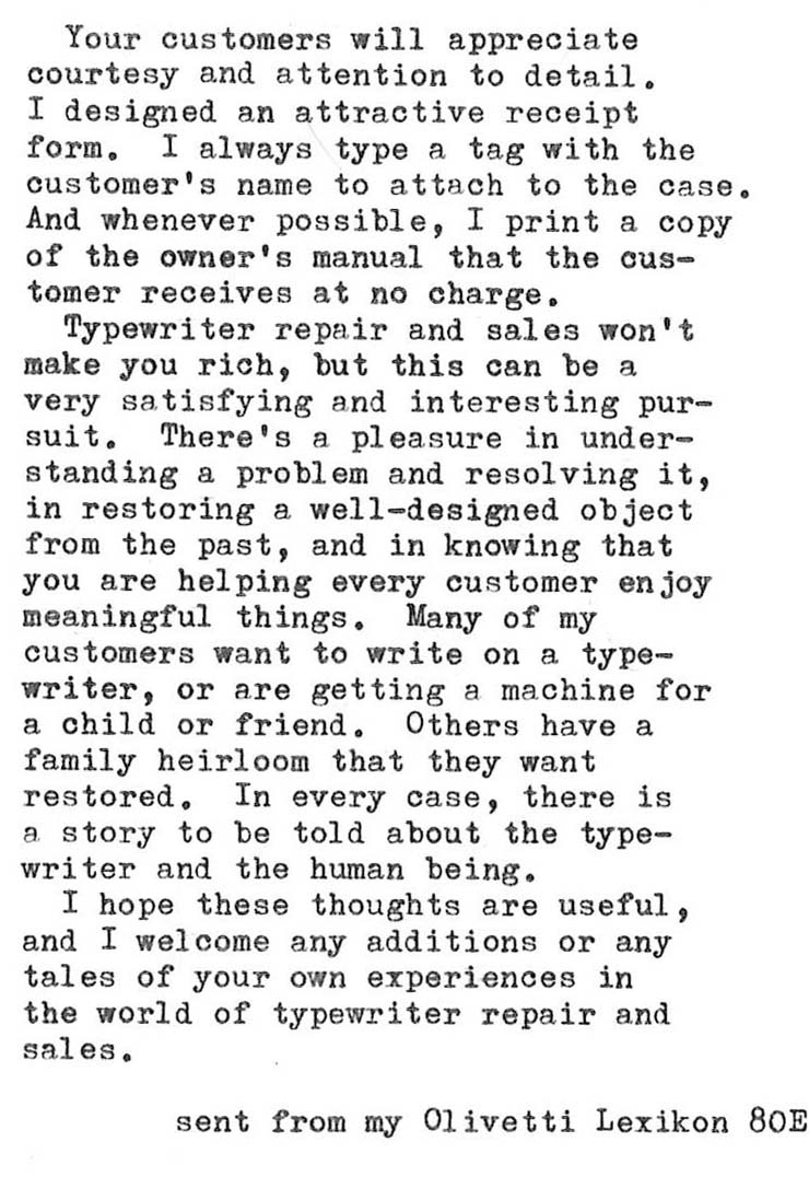 How to start a typewriter repair business/ /THE TYPEWRITER REVOLUTION