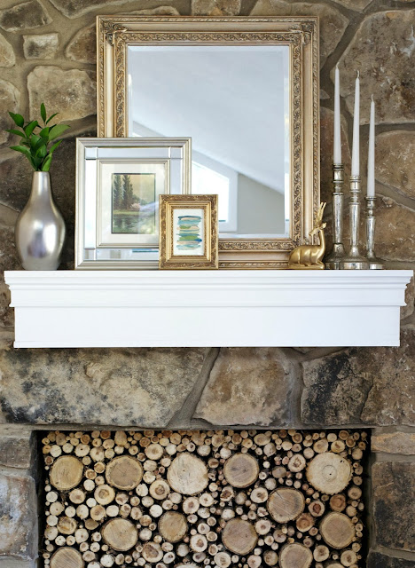 Faux Stacked Log Fireplace Tutorial | LiveLoveDIY | Bloglovin’