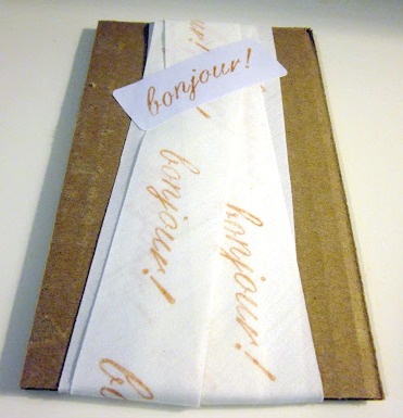 How to Make Your Own French Stamped Ribbon