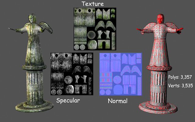 3D Game Artist: Low Poly statue