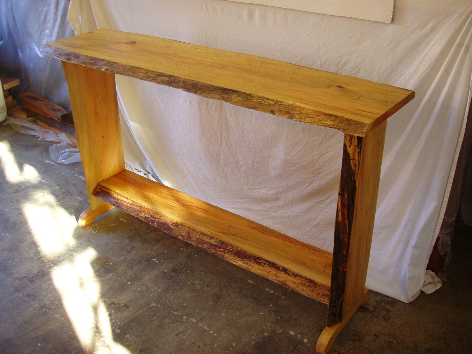 driftedge woodworking: Live Edge Cedar Side/ Console Table. $325.00