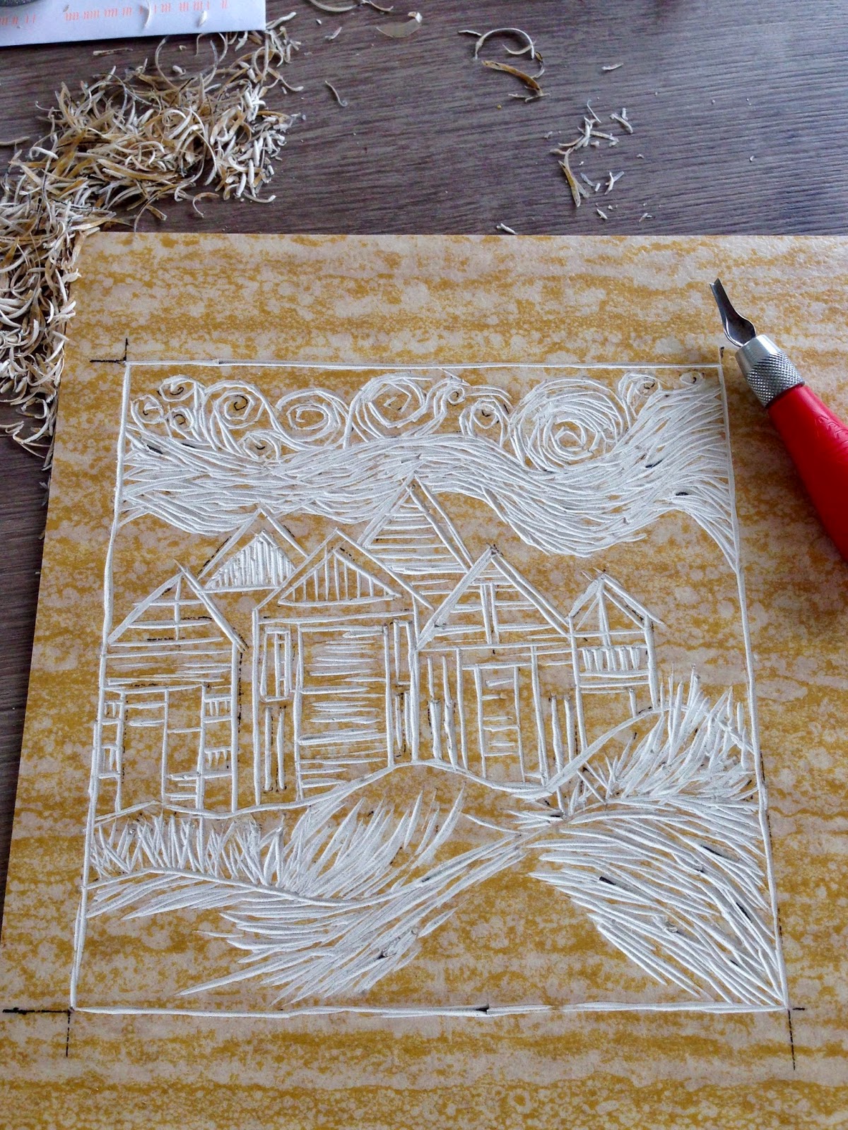 Pinceaux, couteaux, tableaux: Découverte de la linogravure