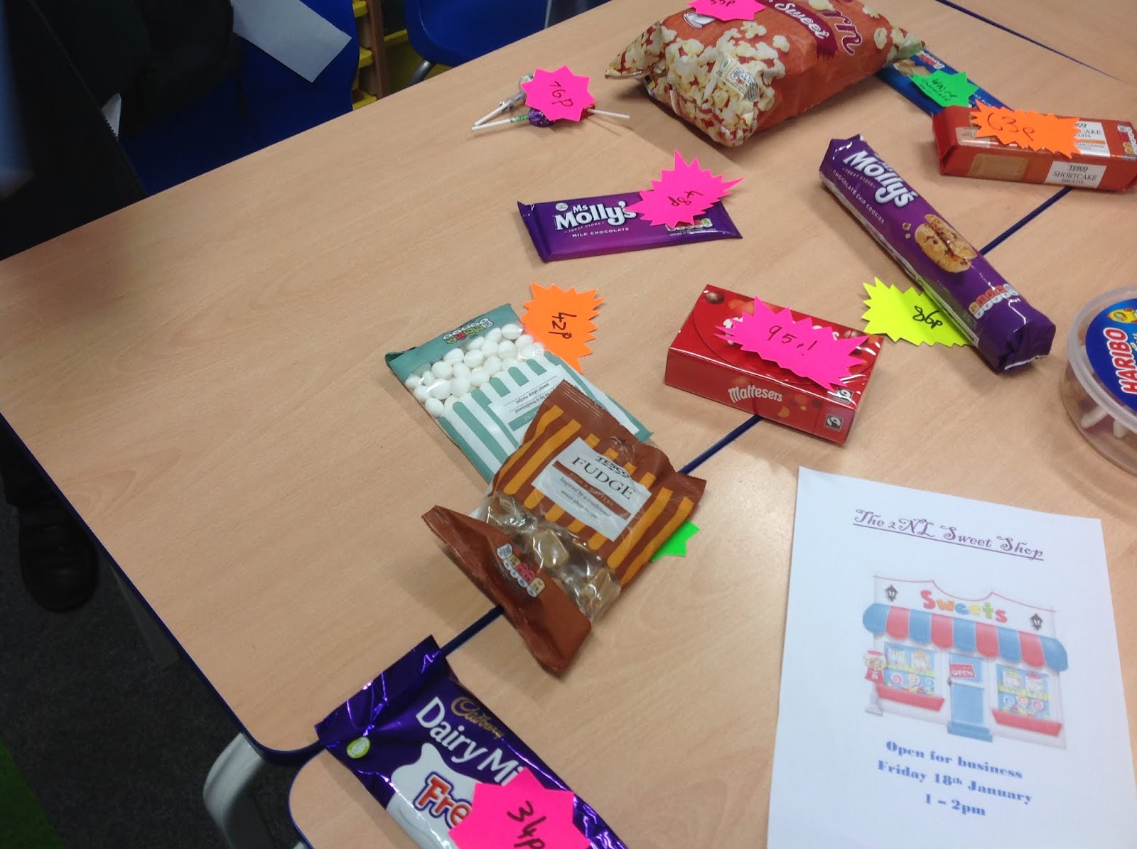 Suttons Primary School: 2NL's Maths Sweet Shop is open for business...