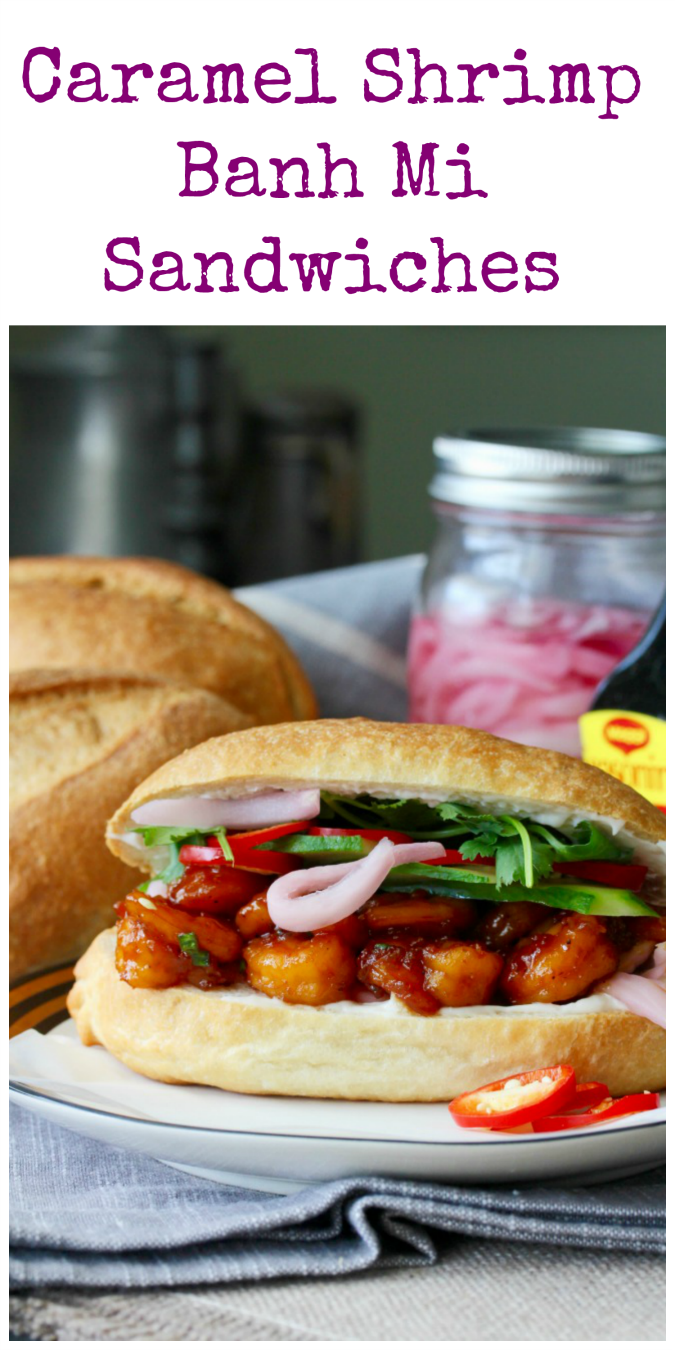 Caramel Shrimp Banh Mi (Caramel Shrimp Vietnamese Sandwiches) | Karen's ...