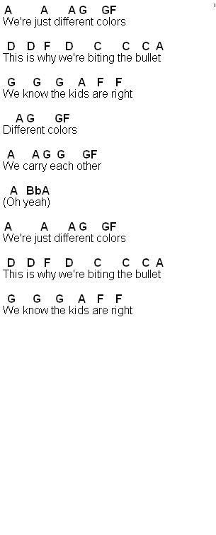 Flute Sheet Music: Different Colors