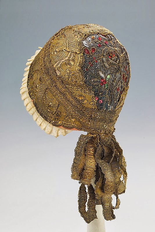SilkDamask : A Glimmer of Gold: A 19th Century Bonnet