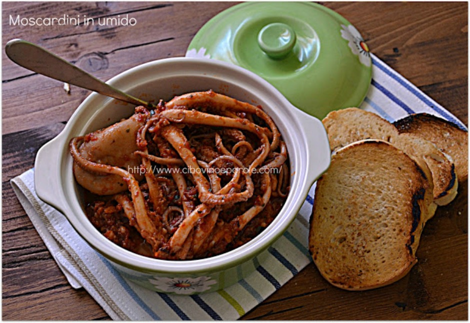 Moscardini in umido - Musky octopus stew