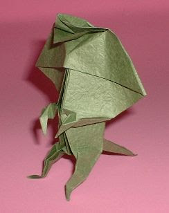 origami Frilled Lizard Maekawa 3D ~ make easy paper crafts