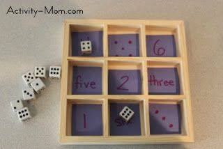 Number Matching with Dice - The Activity Mom