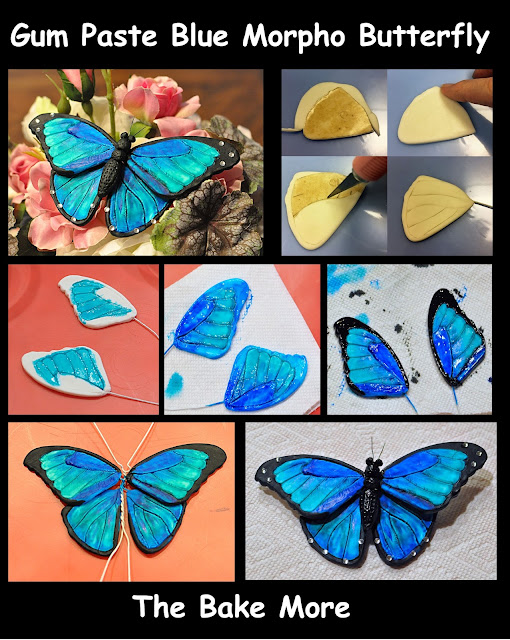 The Bake More: Blue Morpho Butterfly in Gum Paste