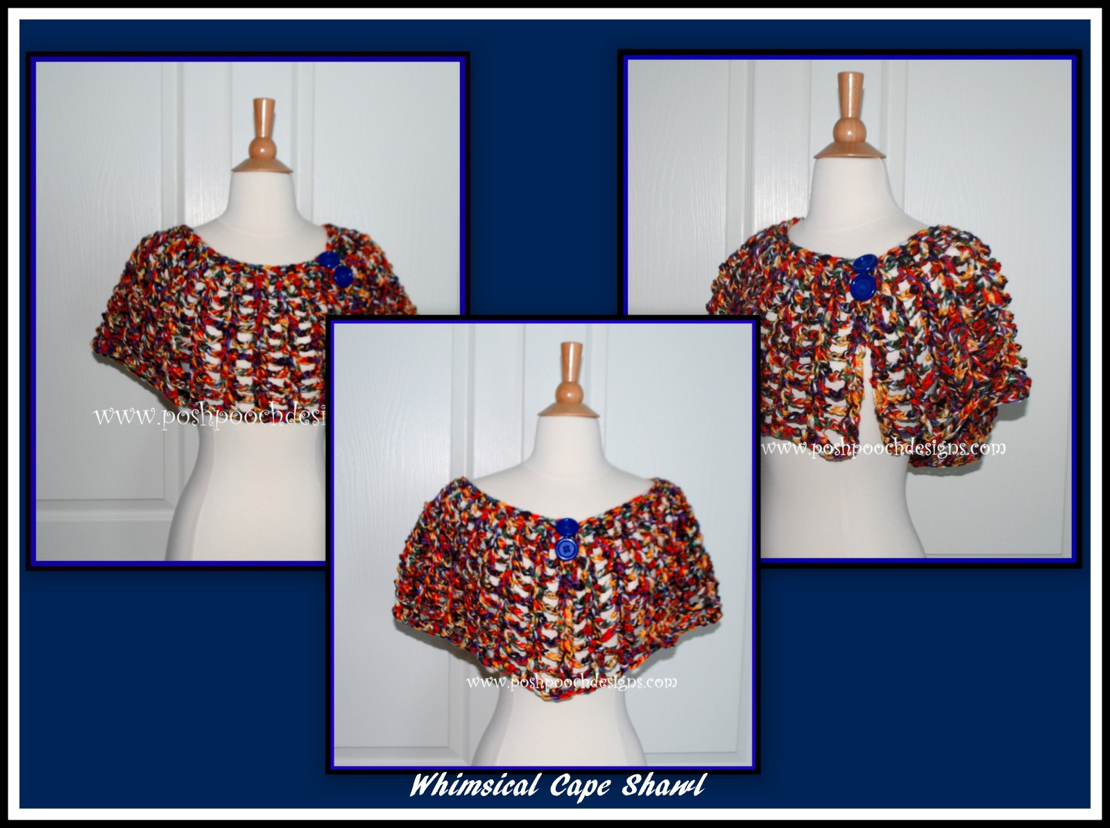 Posh Pooch Designs : Whimsical Cape Shawl Crochet Pattern and Video ...