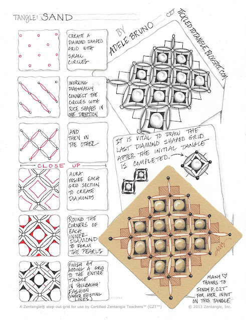 Tickled To Tangle: SAND - My Newest Tangle