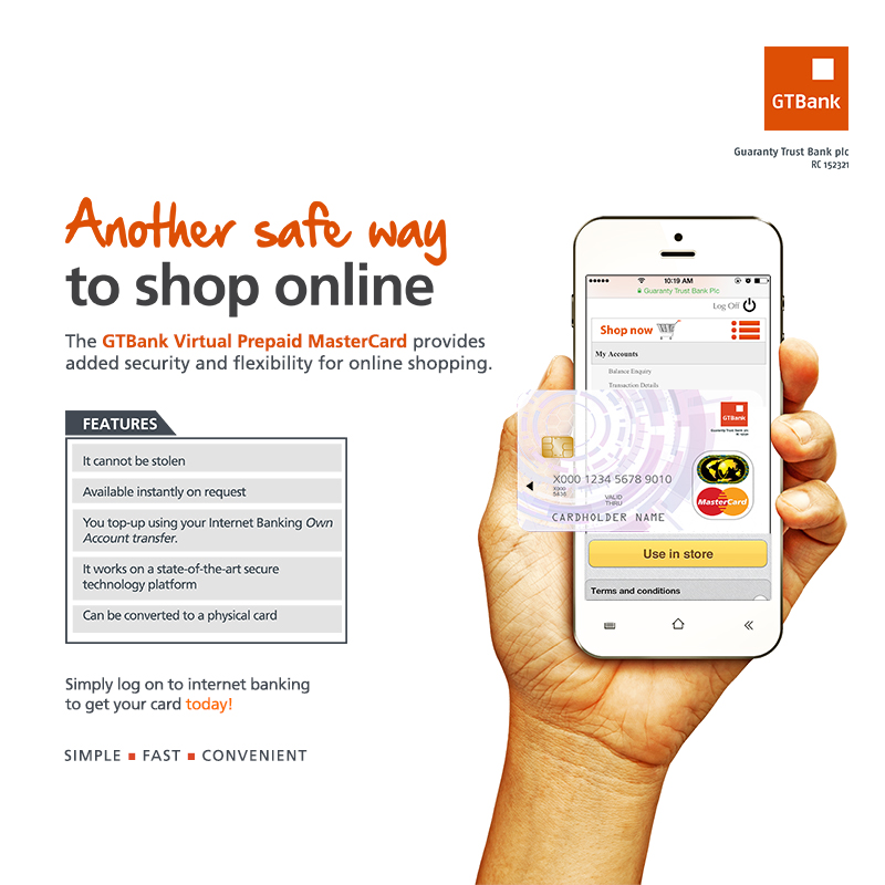 GTBank Unveils Virtual MasterCard As Alternative to Physical Debit ...