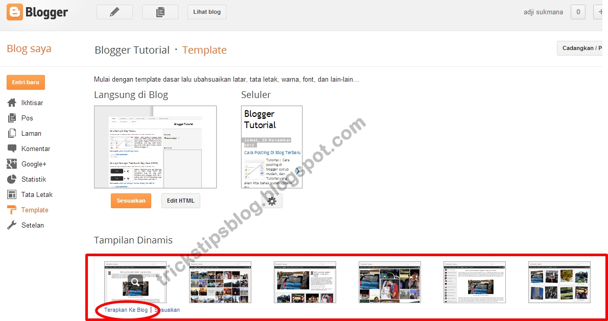 Cara Mengganti Dan Upload Template Blog Blogger Tutorial
