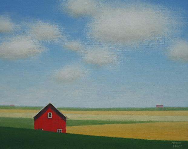 Reflections of a Country Landscape Artist: Original Red Barn Old Farm ...