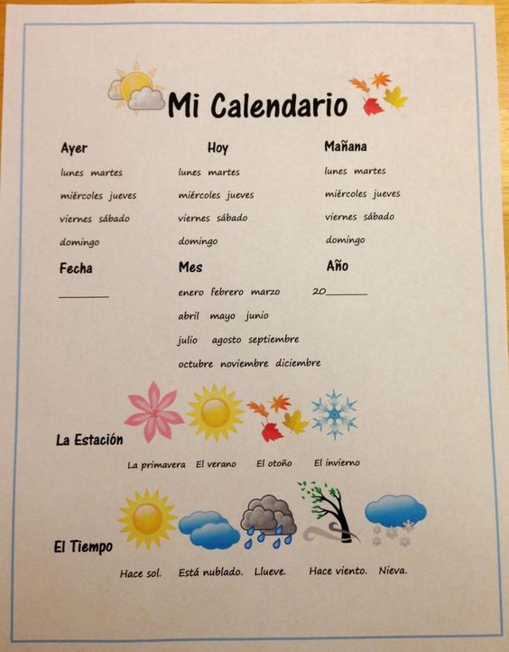 Debbie's Spanish Learning: Mi Calendario {Teaching Dates, Seasons, and ...