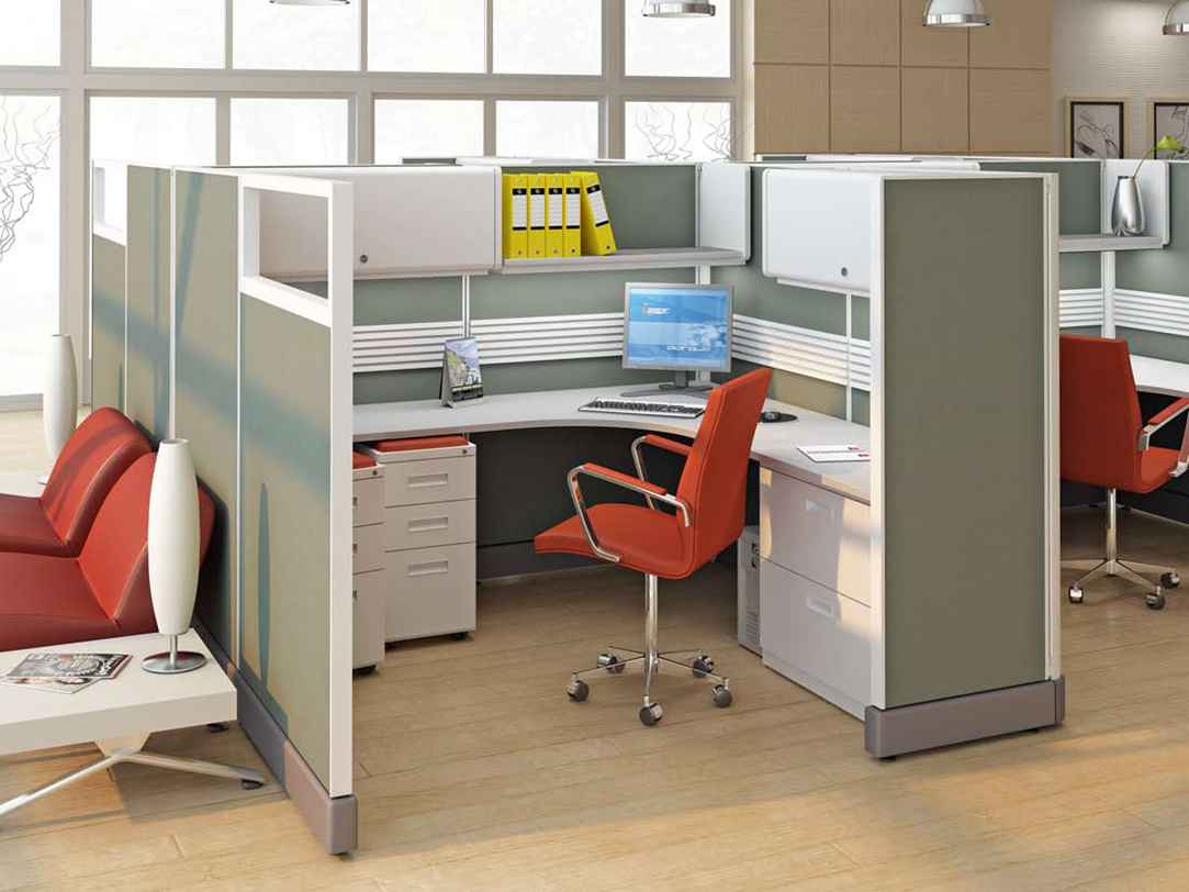 Home Priority: Compact Office Cubicle Decoration with Shabby Workspace
