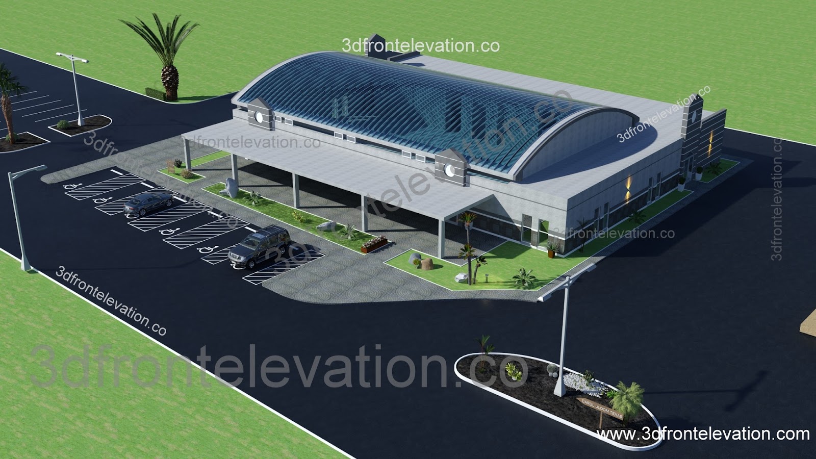 3D Front Elevation.com: Most Beautiful Muslim Mosques Plan Design