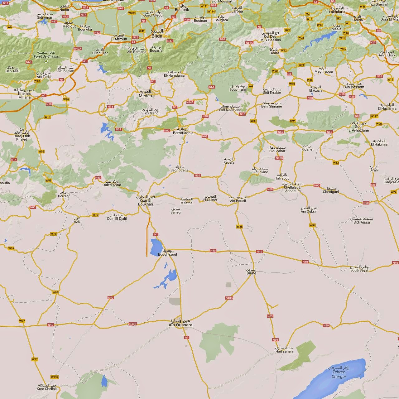 Découpage administratif de l'Algérie & Monographie: Carte du réseau ...