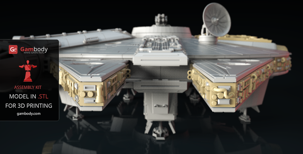 Star Waras - Millennium Falcon Tracery, Docking Ring, Decor 3D ...