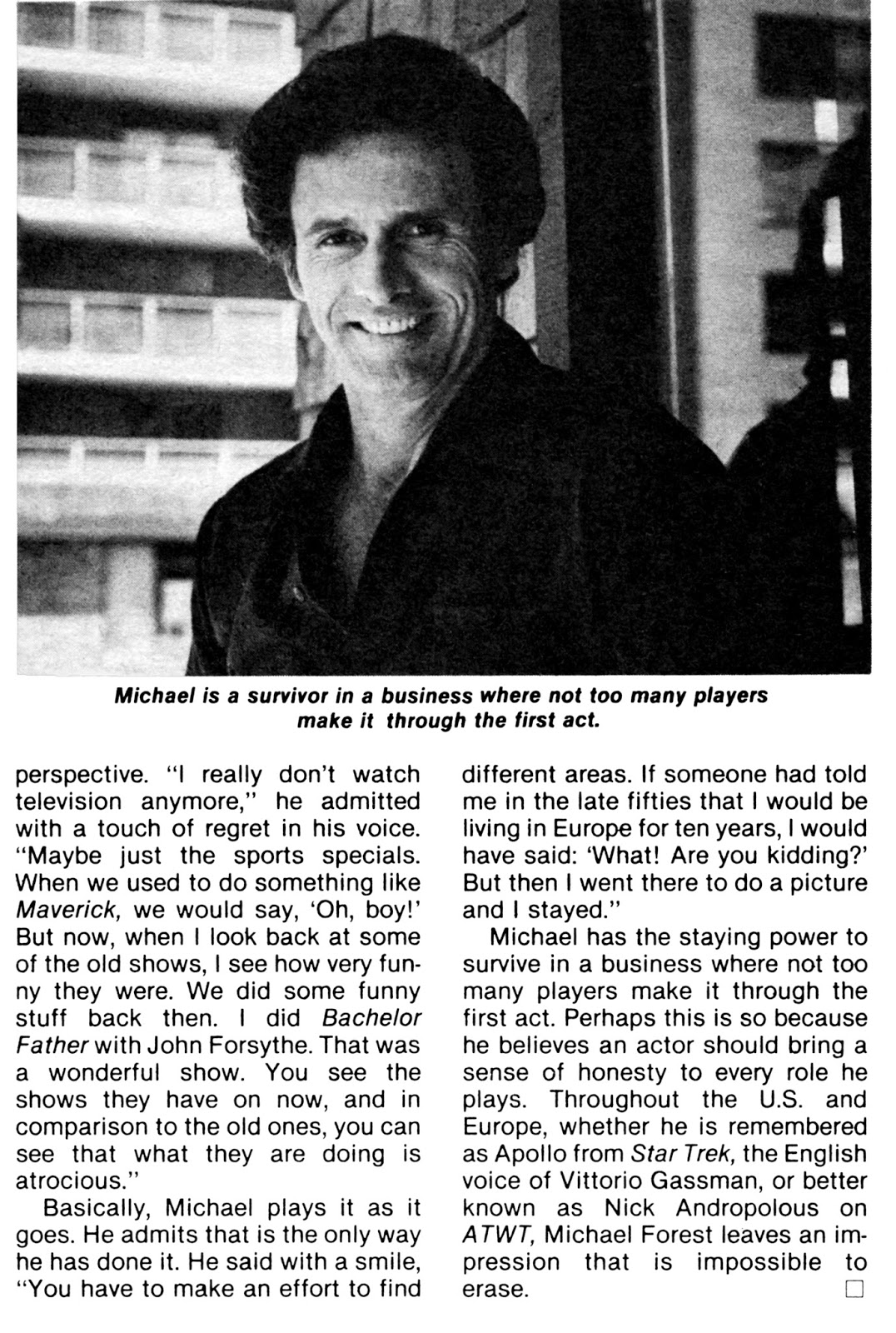 As The World Turns: You Name It And He's Probably Done It - Michael Forest