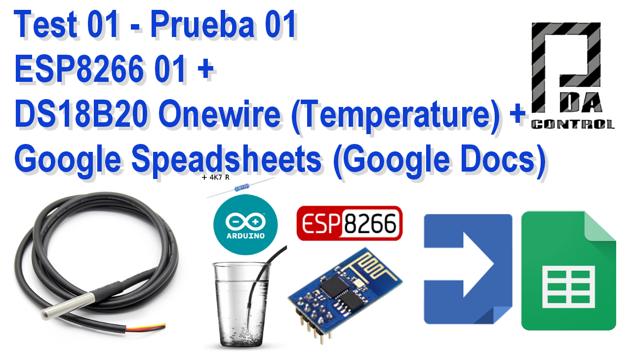 Test ESP8266 + DS18B20 Onewire + Google Speadsheets (Google Docs ...