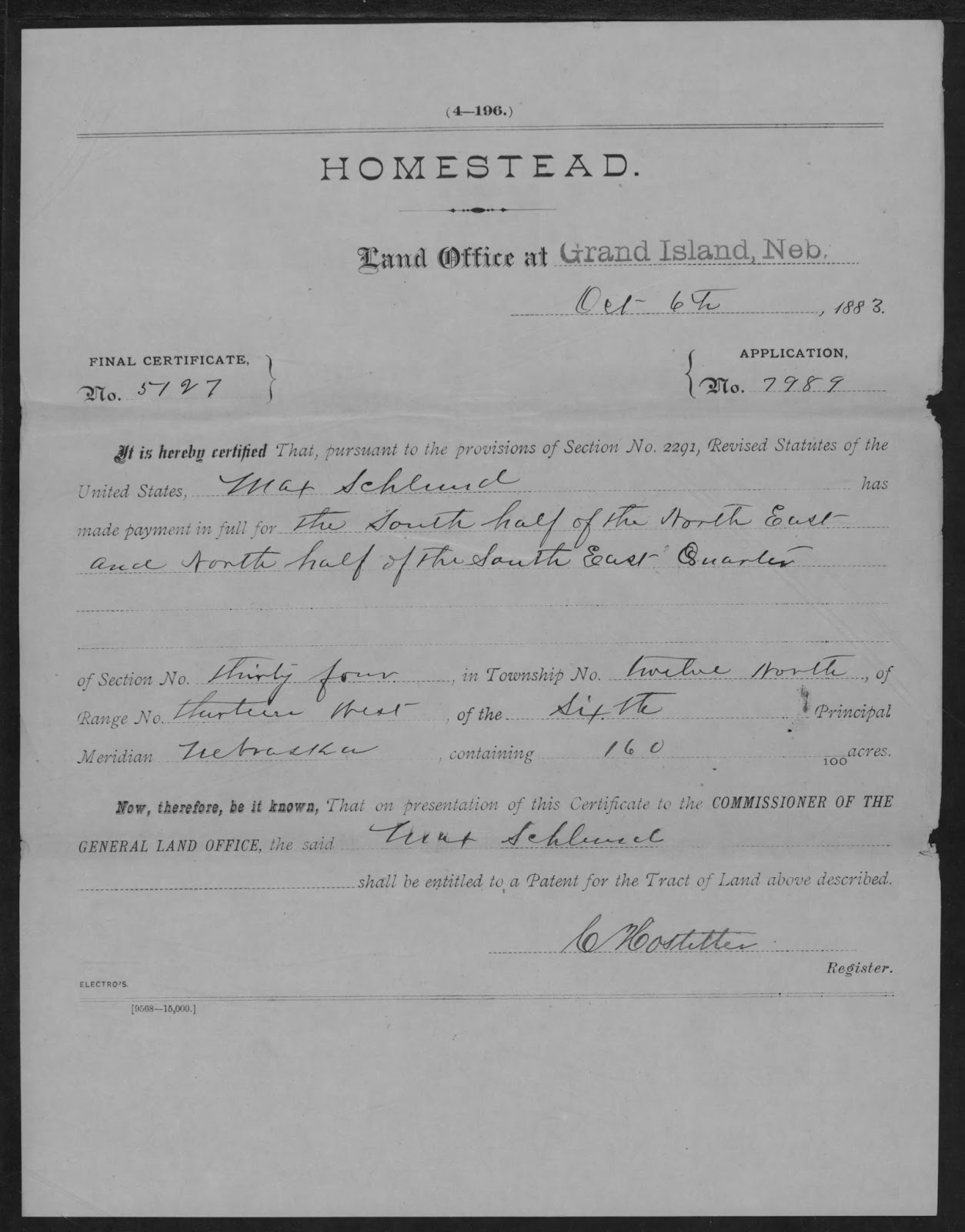 German Roots in America: Descendants of Fidel Schlund: Max Schlund's ...