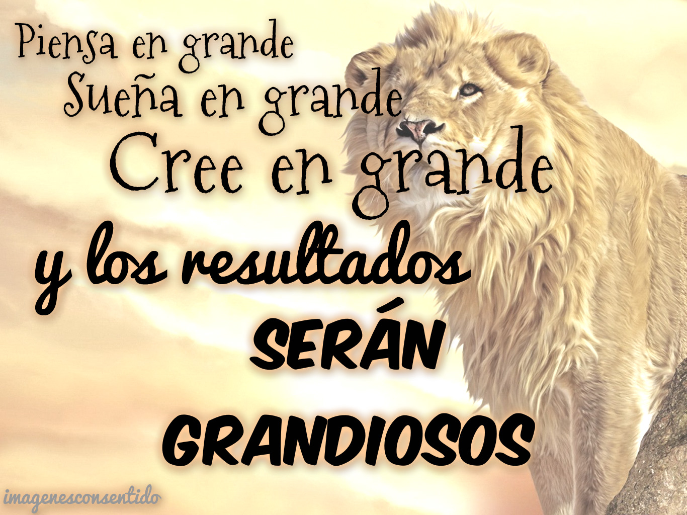 Imágenes con Sentido: Piensa en grande, motivación