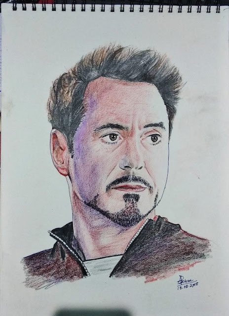 OSS TODAYS: Sketch of Tony Stark by Amarendra, ASO